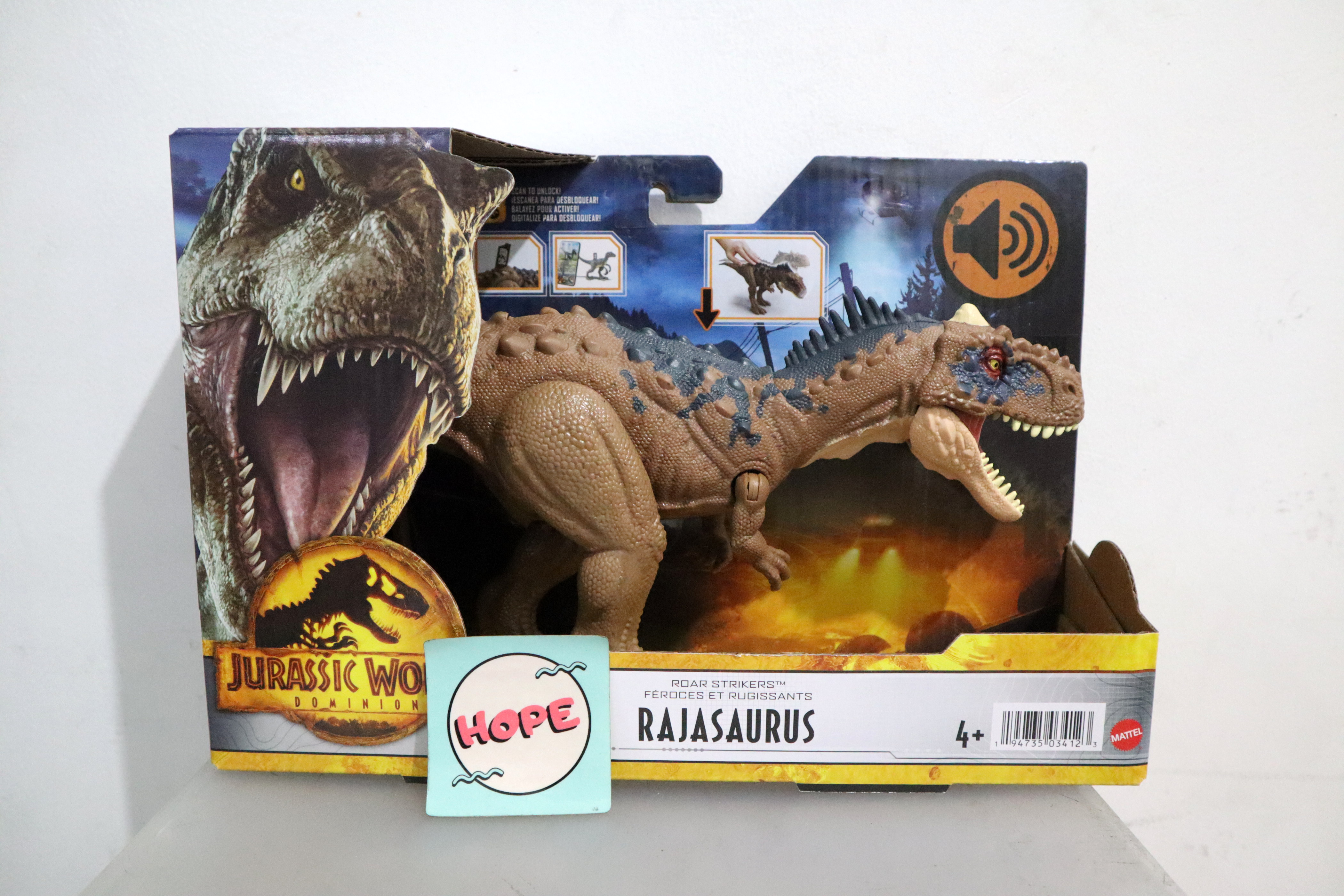 Jurassic World Dominion Rajasaurus Roar Strikers Original Mattel ...