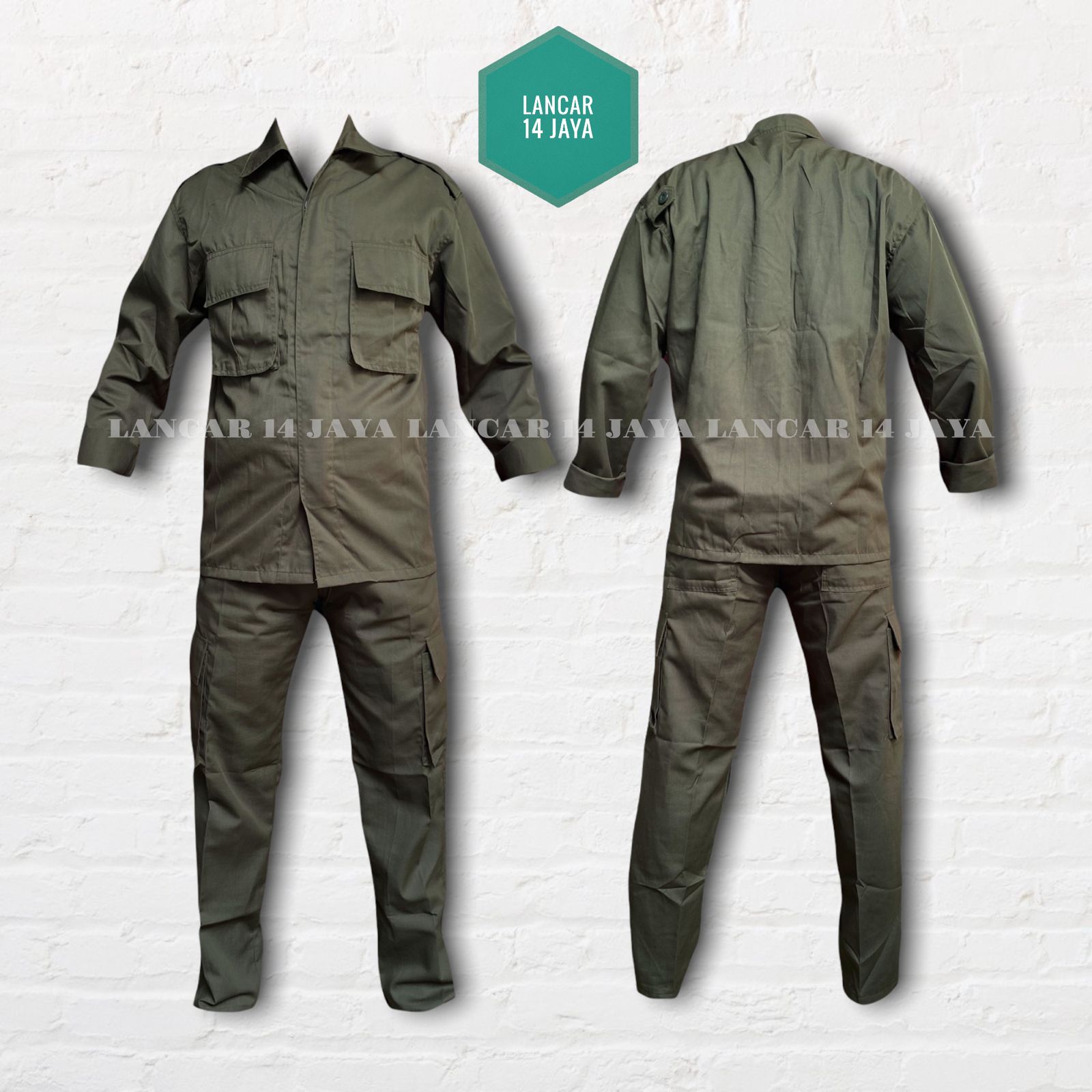 Seragam Menwa PDL Menwa Resimen Mahasiswa Hijau Drill - Baju Lapangan ...