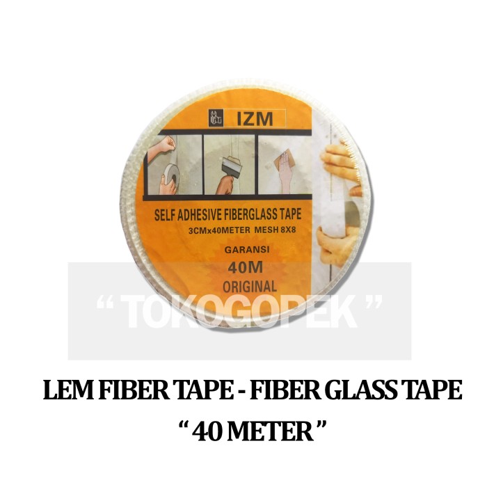 FIBER GLASS TAPE - LEM FIBER TAPE - LEM GIPSUM 40 METER | Lazada Indonesia
