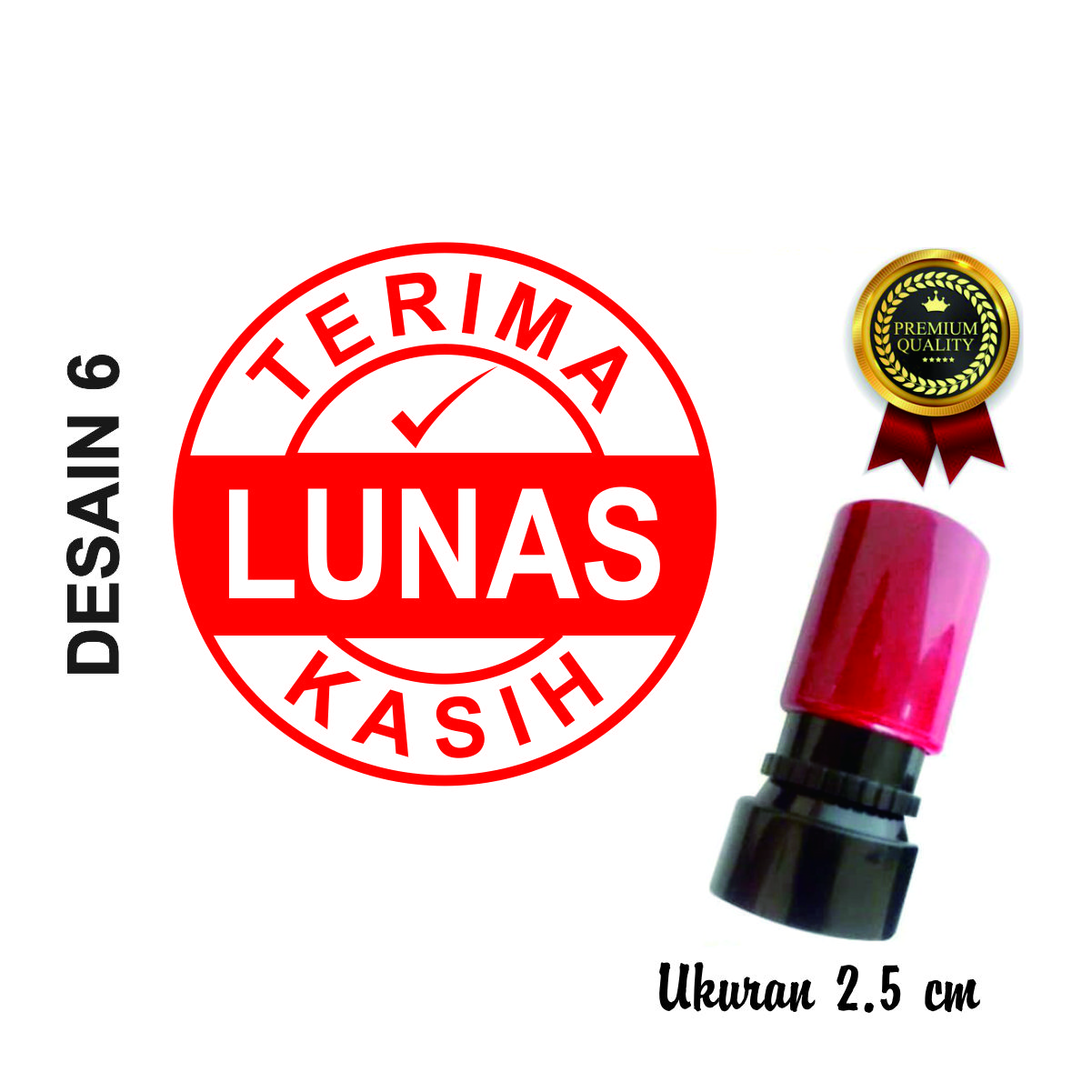 Stempel Lunas Otomatis Stempel Toko Lunas Terima Kasih bulat | Lazada Indonesia