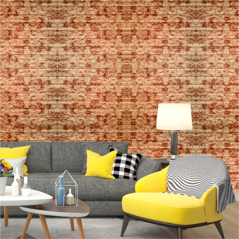 Wallpaper Dinding Foam 3D Batu Bata Putih Size 70 X 77 Cm | Lazada ...