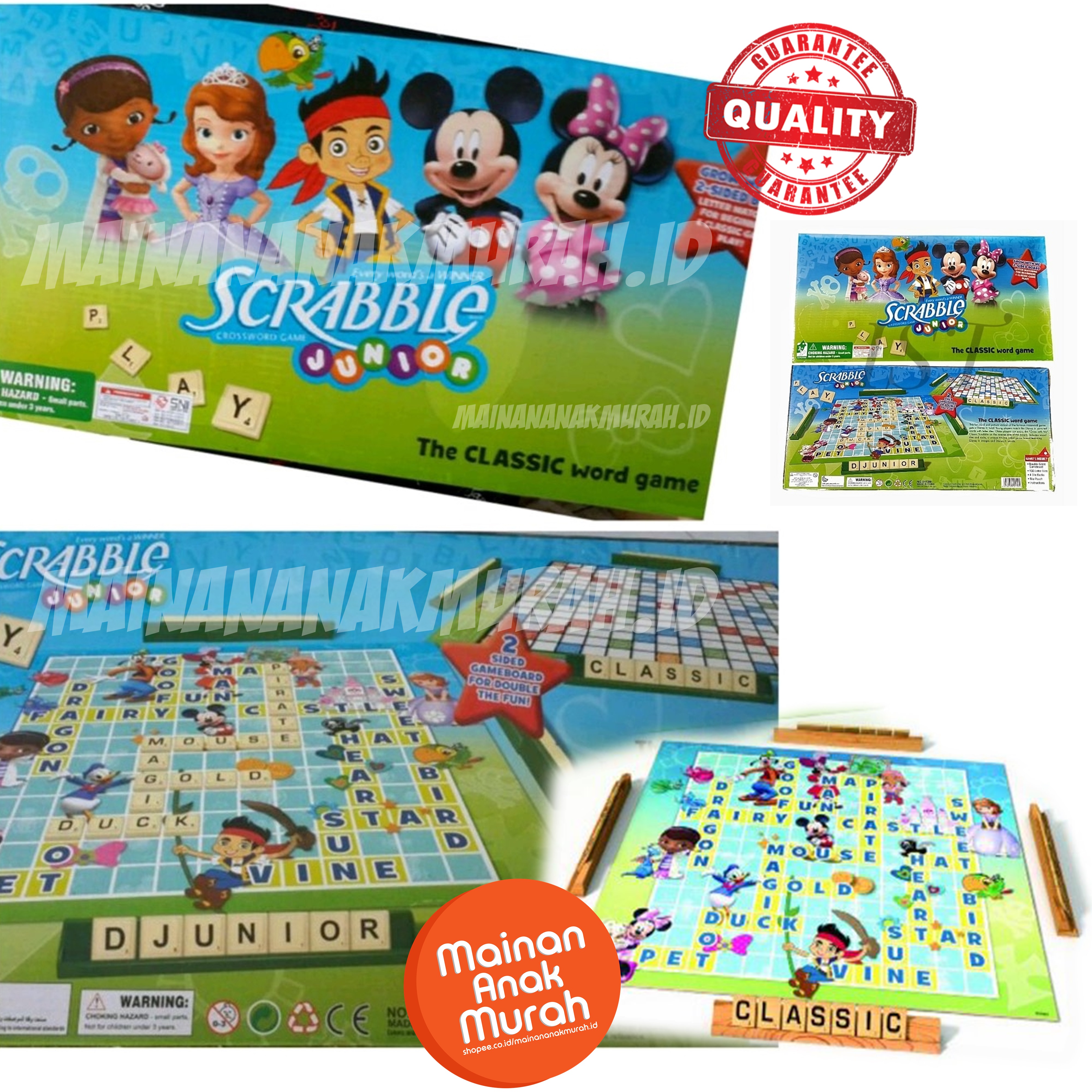 Mainan Edukasi Permainan Menyusun Kosa Kata Scrabble Junior Crossword ...