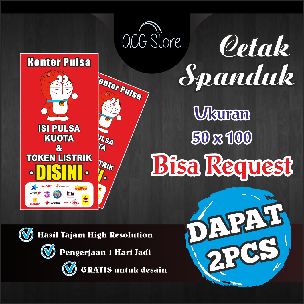1 HARI JADI / Bisa Request Desain / Spanduk Custom / Poster Jualan ...