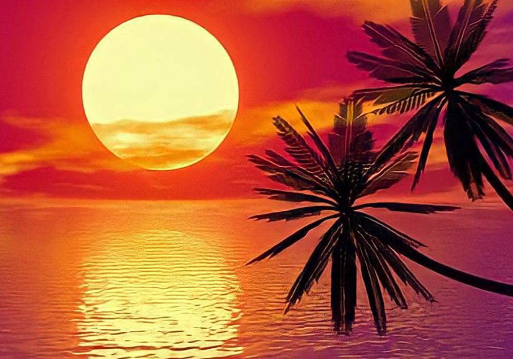 Walldecor Poster Gambar Pemandangan Sunset 3D XTRA JUMBO Code08 ...