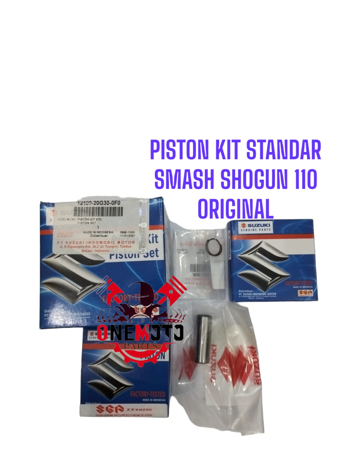 PISTON SEHER KIT SET SIZE STD STANDAR SMASH SHOGUN 110 SUZUKI 12100-20G30-0F0 ORIGINAL | Lazada ...