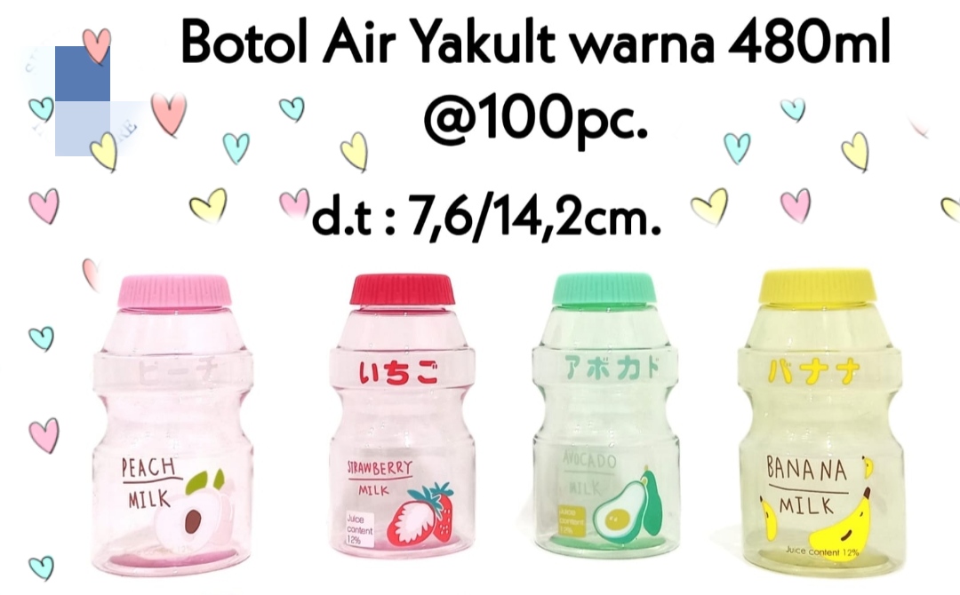 Botol Air Yakult 480ml / Botol minum unik / Botol Air Minum Viral | Lazada Indonesia