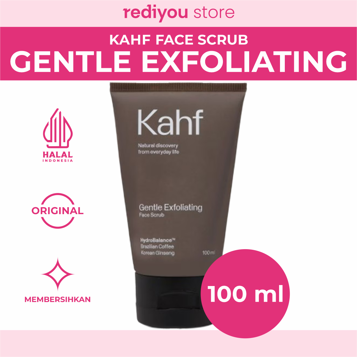 Kahf Face Scrub - Gentle Exfoliating 100 ml - Angkat Kulit Mati ...