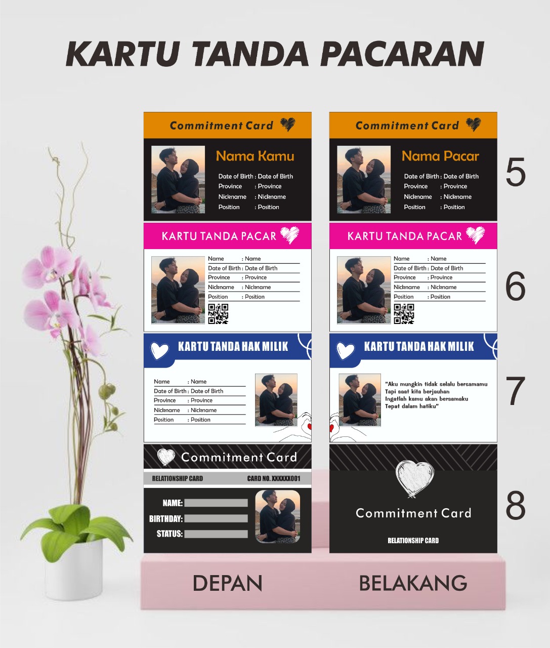 CETAK KARTU TANDA PACARAN | CETAK ID CARD/ KARTU MEMBER / KARTU ANGGOTA ...