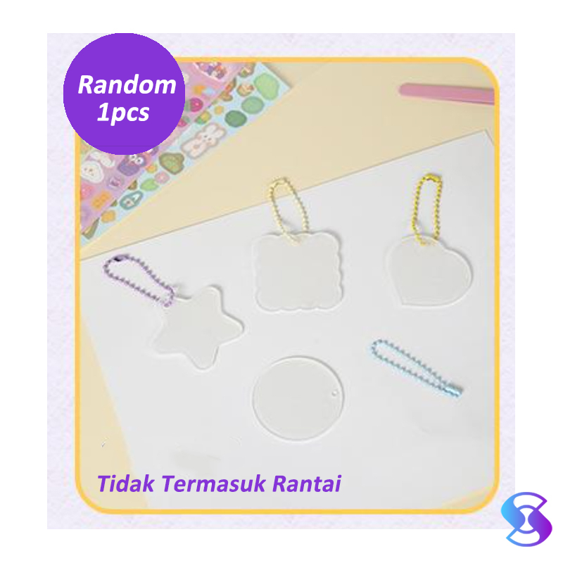 Gantungan Kunci Akrilik Keychain Transparan Sticker Lucu-Suning Mall ...
