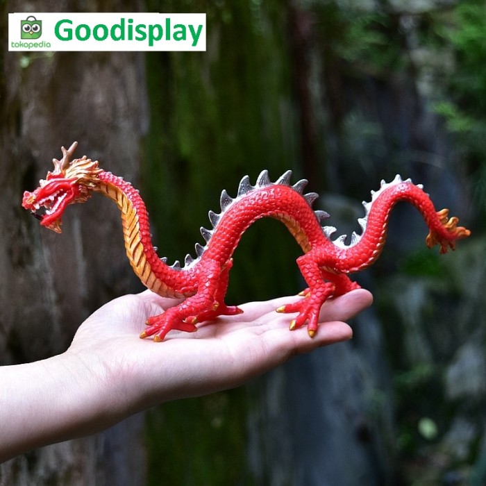 mainan model simulasi hewan mitologi ular naga chinese dragon | Lazada ...