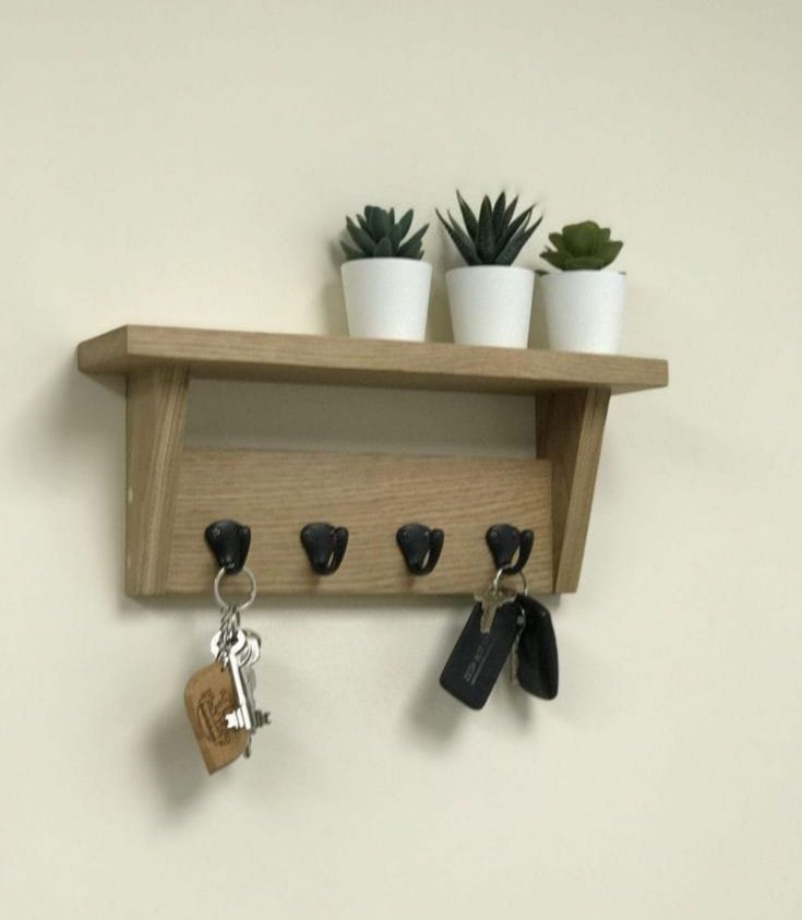 Rak Tempat Gantungan Kunci Dinding Aesthetic Minimalis Ukuran 30, 40 ...
