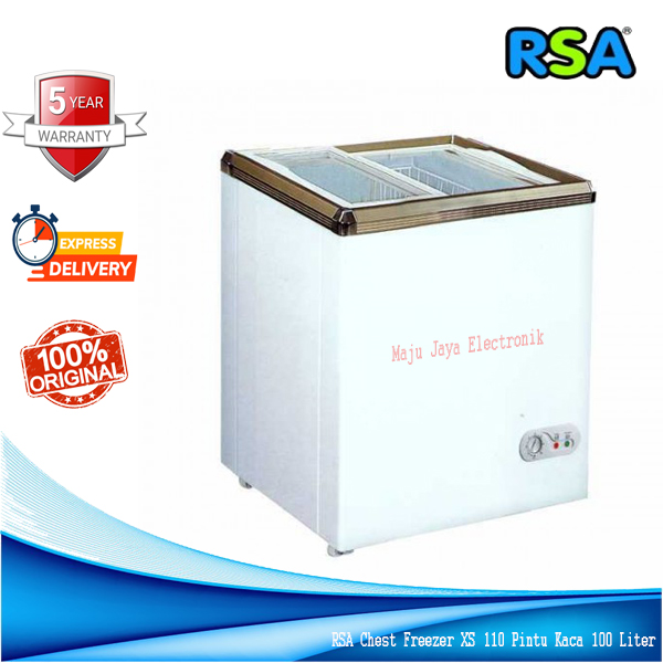 Chest Freezer RSA XS 110 Pintu Geser KACA 100 Liter By GEA | Lazada ...