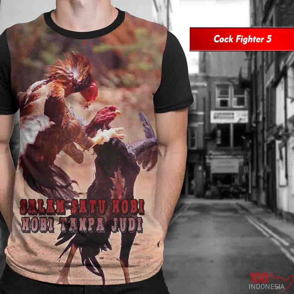 KAOS FULLPRINT AYAM FIGHTER 5 | Lazada Indonesia