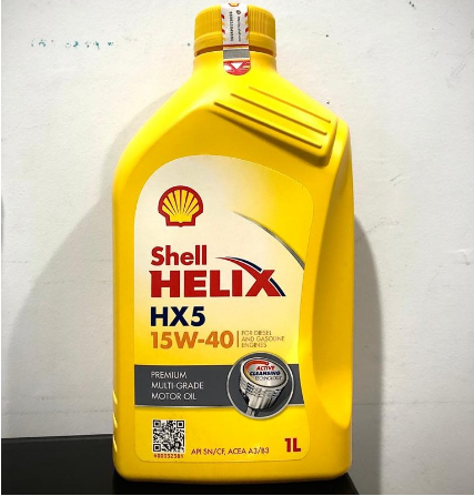 shell helix hx5 15w-40 oli ini diproduksi pt.shell manufacturing ...
