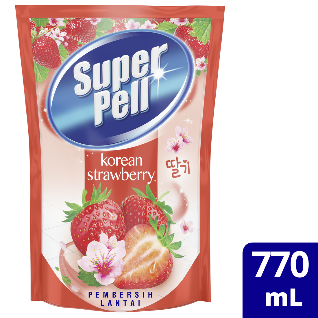 SUPERPELL Pel Pembersih Lantai Korean Strawberry bersihkan kotoran dan wangi alami tahan lama ...