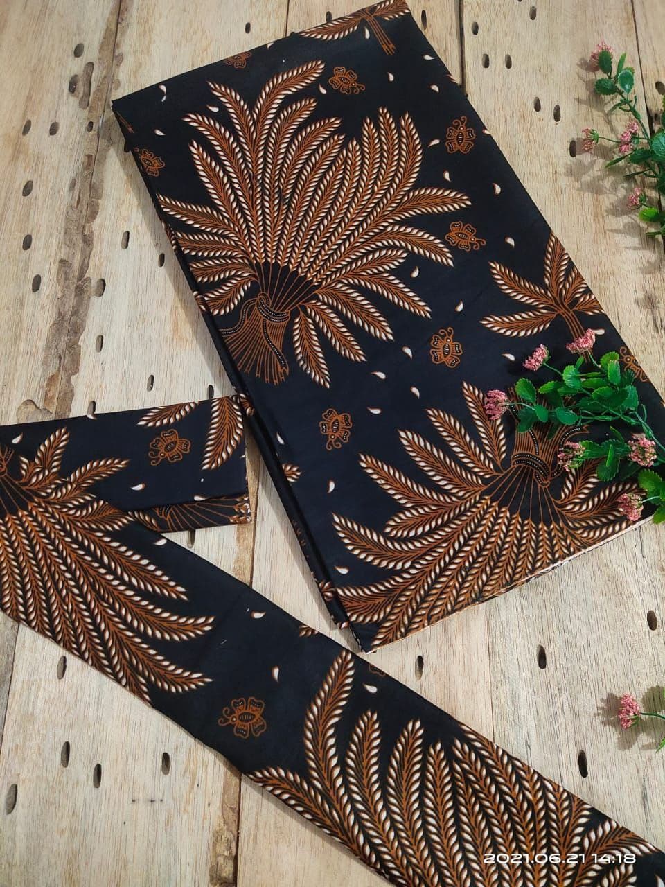 Kain Batik Printing Motif Lumbung Padi Kain Meteran Bahan Baju Batik ...