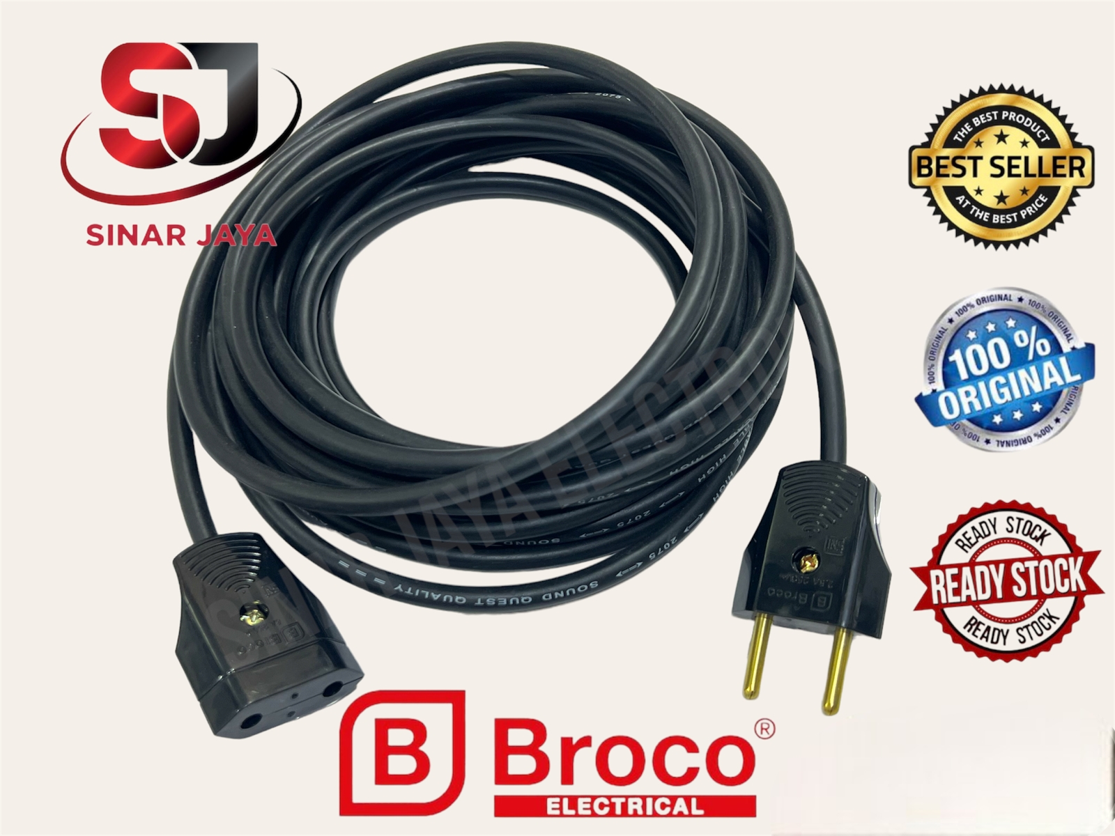 KABEL SAMBUNGAN CEWEK COWOK BROCO 1 METER - 10 METER | Lazada Indonesia
