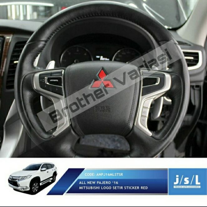 Stiker Logo All New Pajero Merah Setir Mobil Sticker Tahan Air | Lazada ...
