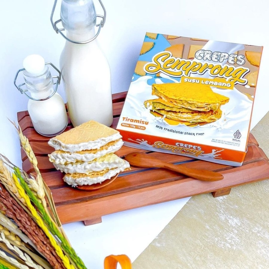 Kue Crepes Semprong Susu Lembang (isi 12 pcs) - Tam Snack | Lazada ...