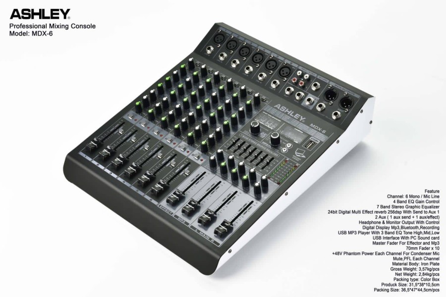 Mixer Ashley MDX6 6 Channel ORIGINAL Produk Ashley | Lazada Indonesia