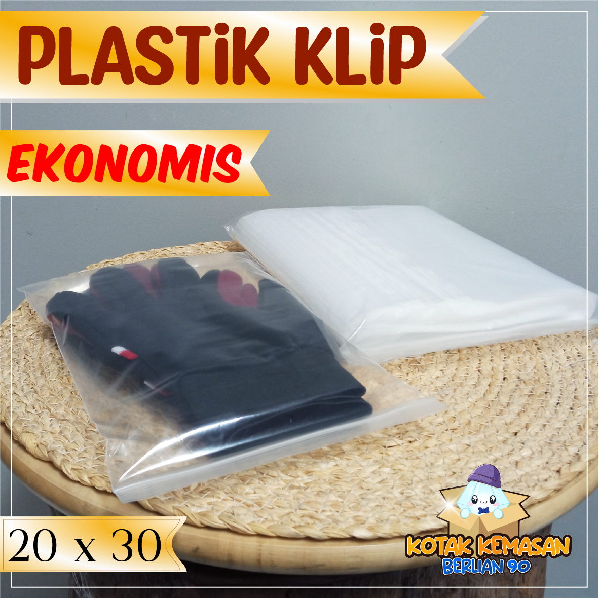 Plastik Klip 20x30 /Plastik clip/ Plastik Packing Baju / Plastik Kaos ...