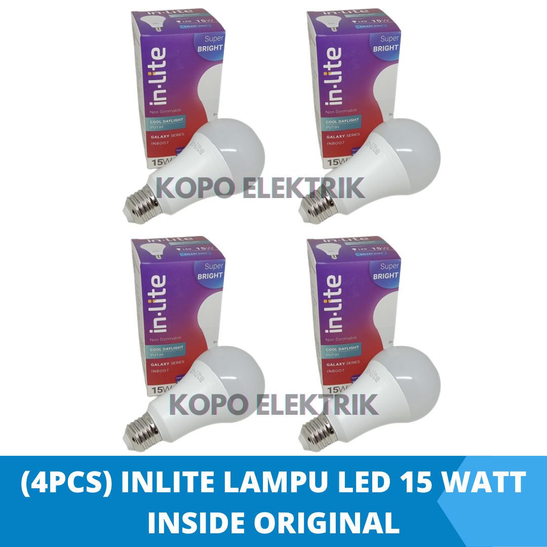 (Isi 4 pcs) Lampu Led Inlite 15w / 15 Watt dengan Led inside ORIGINAL | Lazada Indonesia