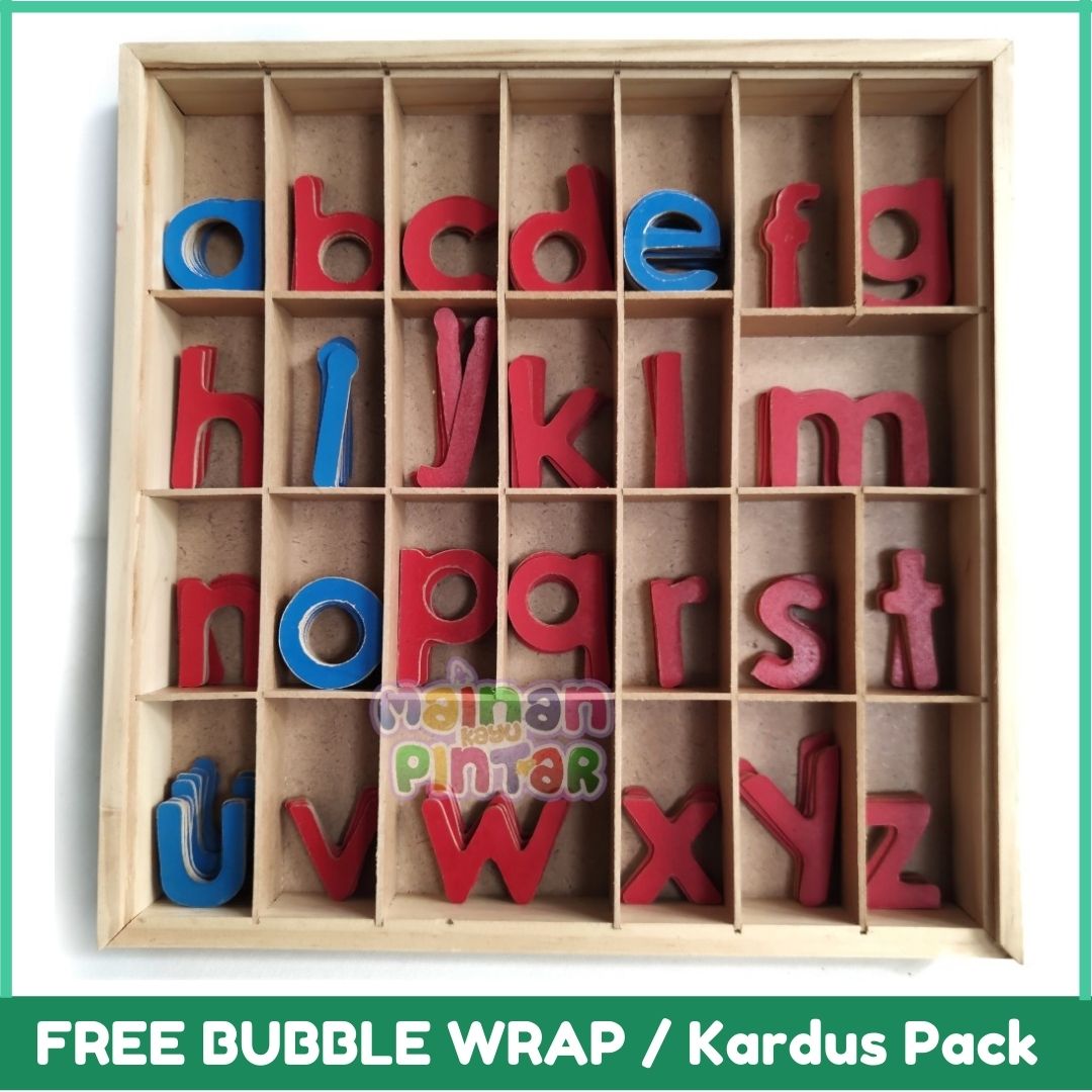 Moveable Alphabet Ukuran Besar / Montessori / Mainan Edukasi Kotak ...