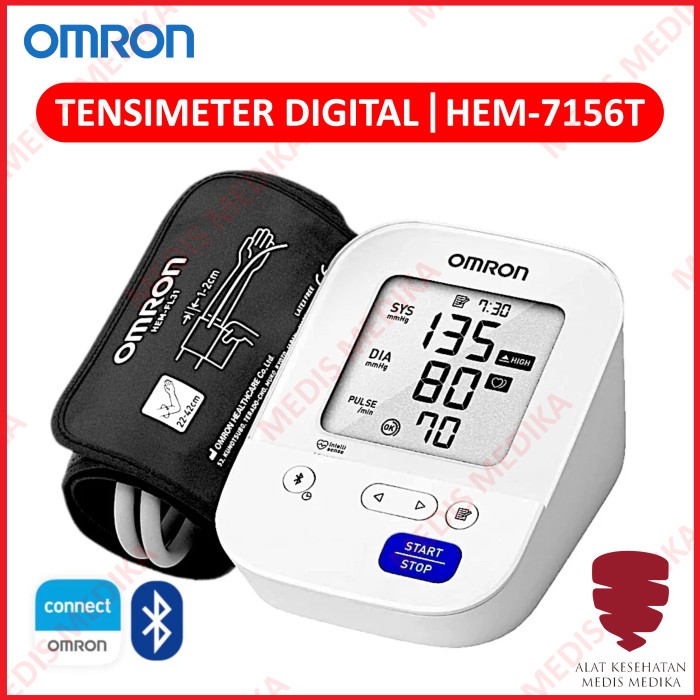 Tensimeter Digital Omron HEM-7156T Bluetooth Alat Ukur Tensi Meter Tekanan Darah HEM 7156T 7156 ...