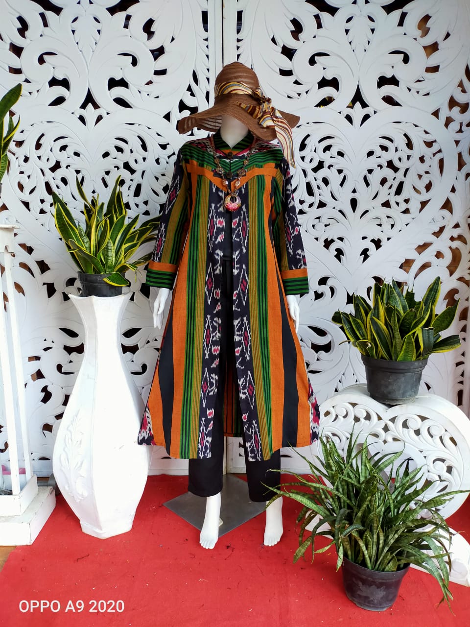 Long Outer Tenun Ikat Tradisional/ Outer Lengan Panjang Tenun Etnik ...