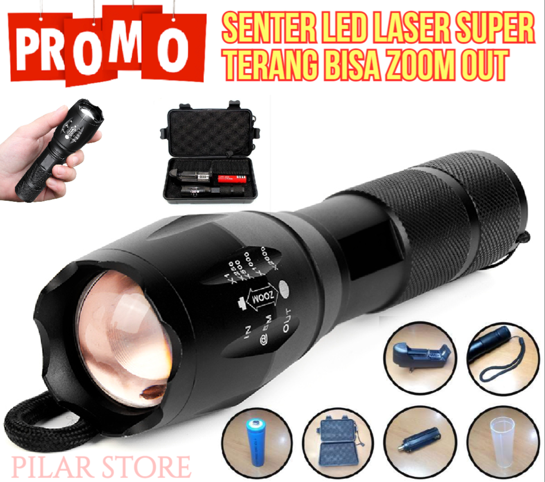 Senter SWAT XM L2 Brillante Torcia LED 8000 LUMENS - SENTER MINI LED ...