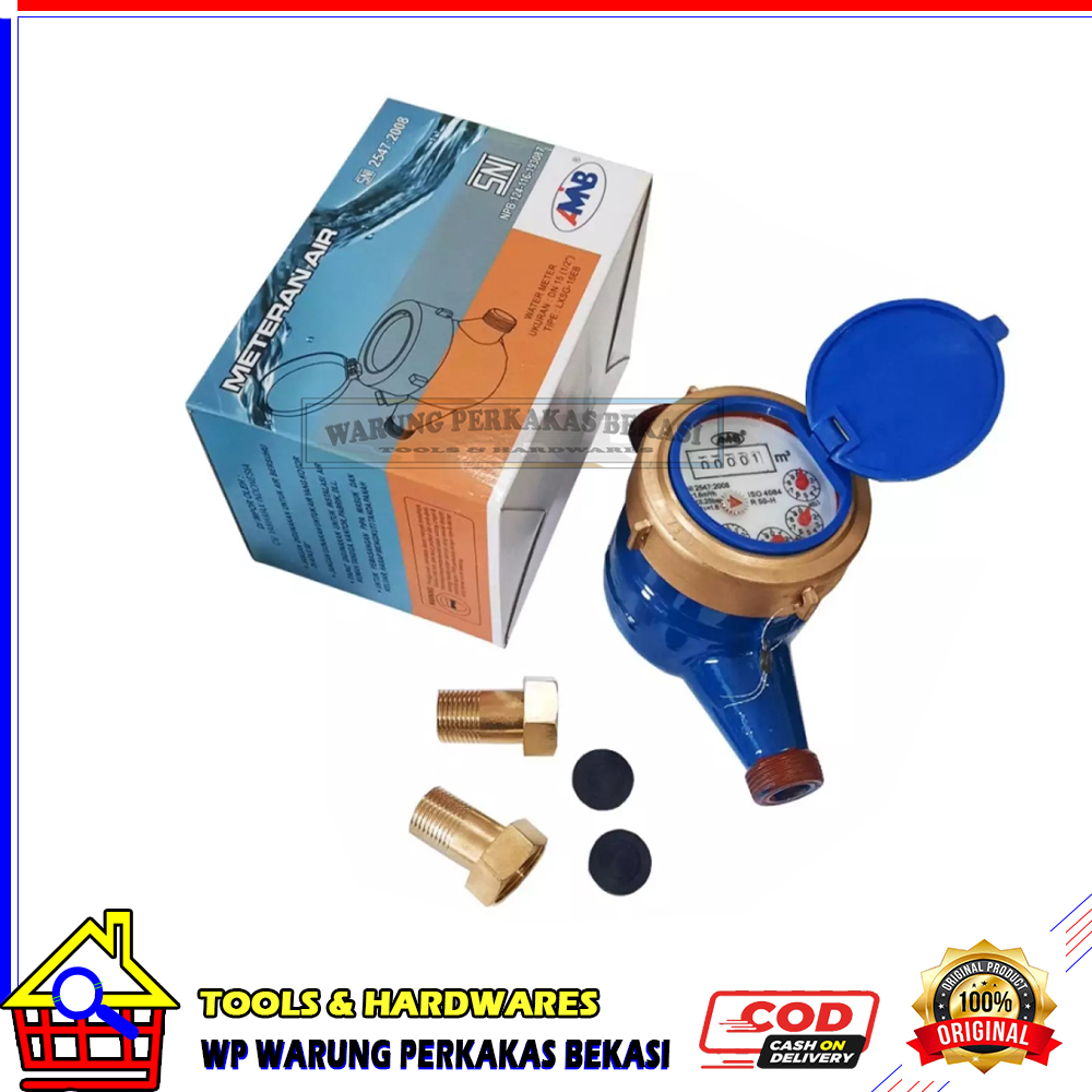 Meteran Air PAM Body Besi 1/2 Inch Standar SNI Water Meter 4 Jarum PDAM ...