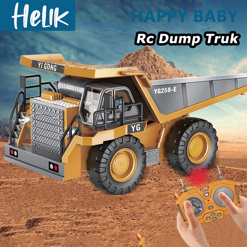 RC Dump Truck 9 Channel Dumper Konstruksi Kendaraan Mainan Bahan Paduan ...