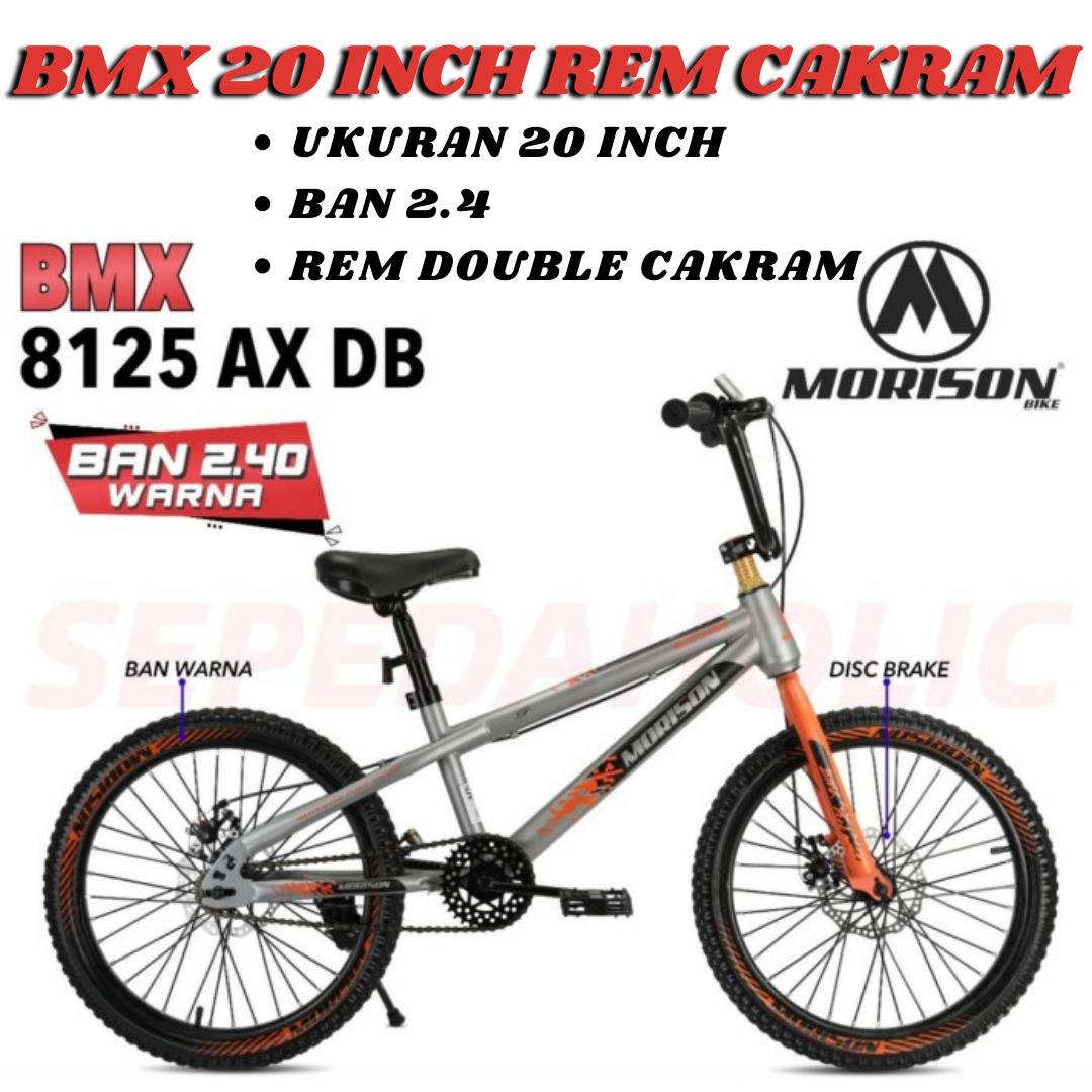 Sepeda BMX Ukuran 20 inch usia 8 - 9 - 10 sampai 12 tahun | Lazada ...