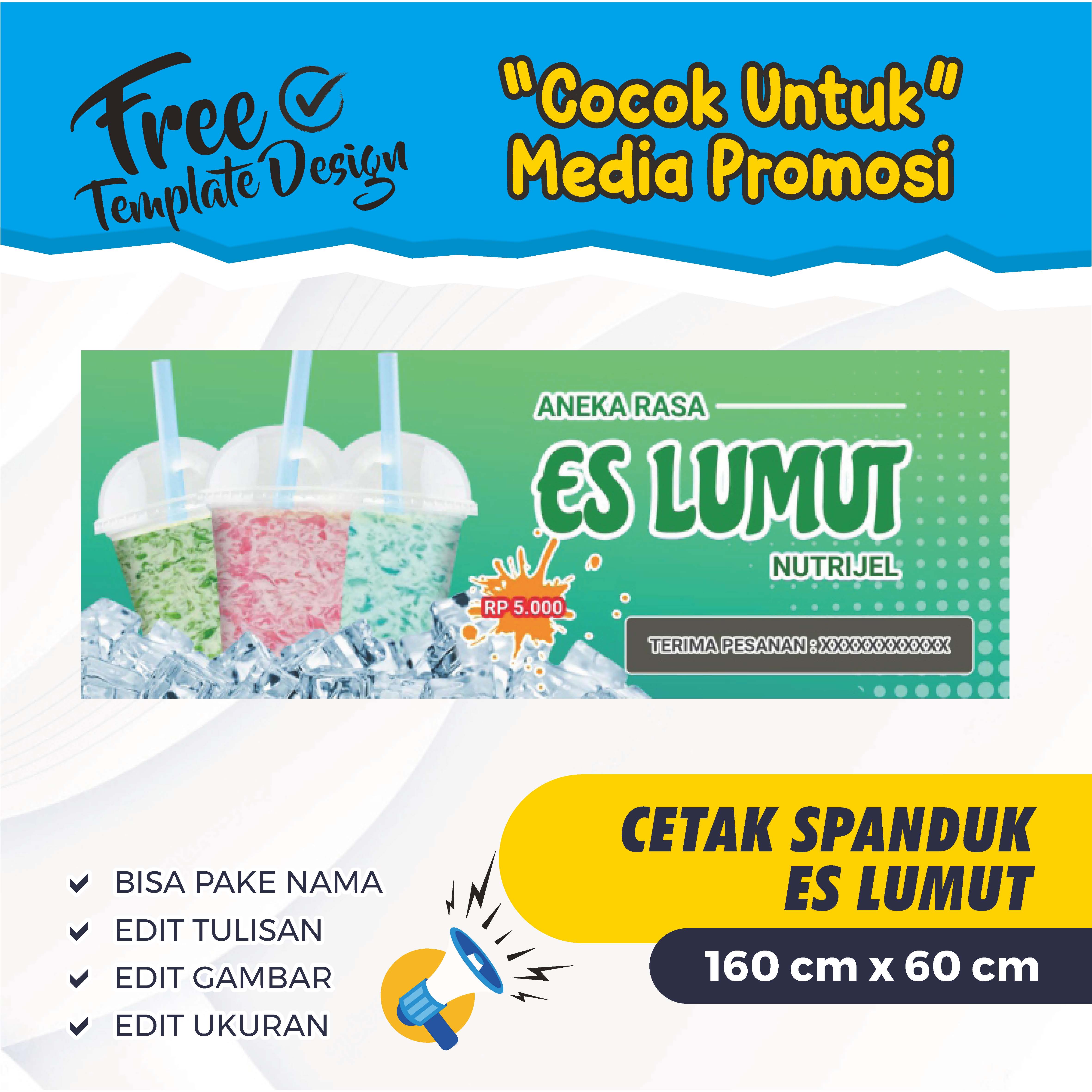Spanduk Banner jualan Minuman Es Lumut murah bisa di custom untuk ...