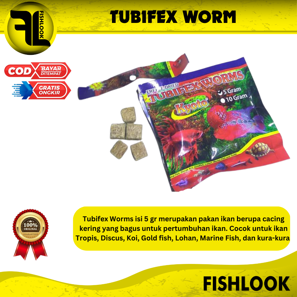 CACING KERING TUBIFEX WORMS PAKAN IKAN HIAS 5Gr | Lazada Indonesia