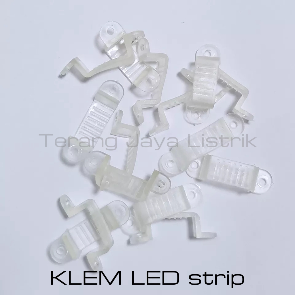 KLEM TRANSPARAN / PIN COVER LED STRIP & NEON FLEX UNTUK MENEMPELKAN KE ...