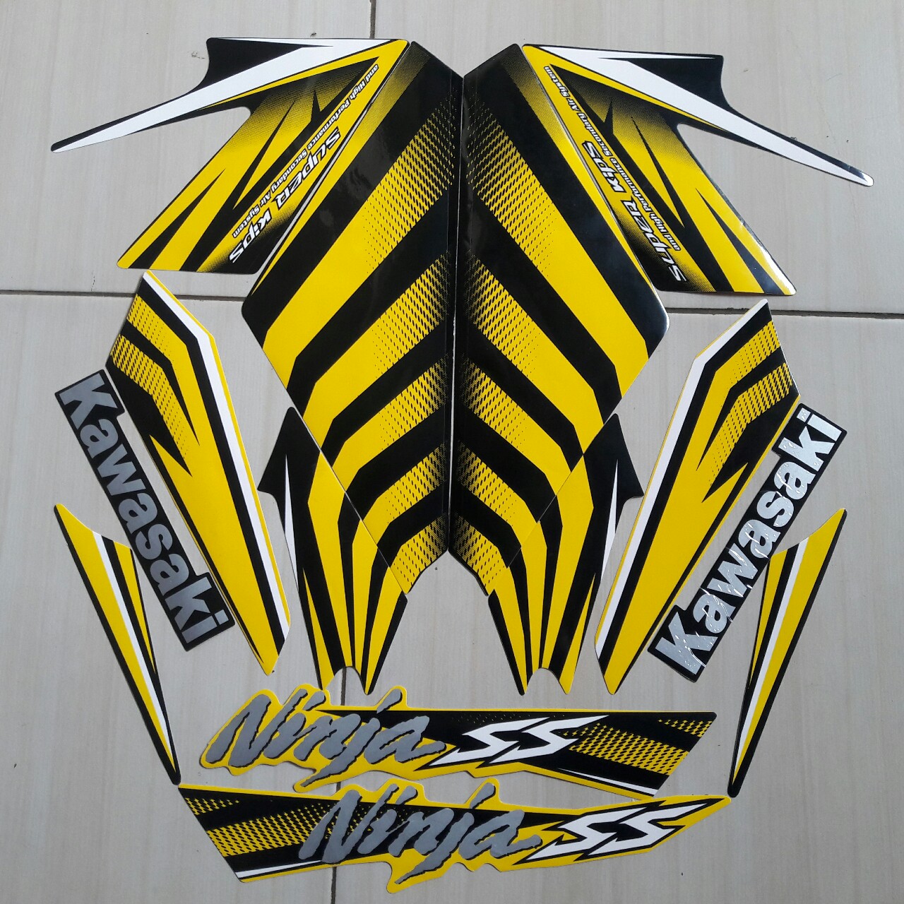 Striping Sticker Motor Kawasaki Ninja SS 2015 Kuning | Lazada Indonesia