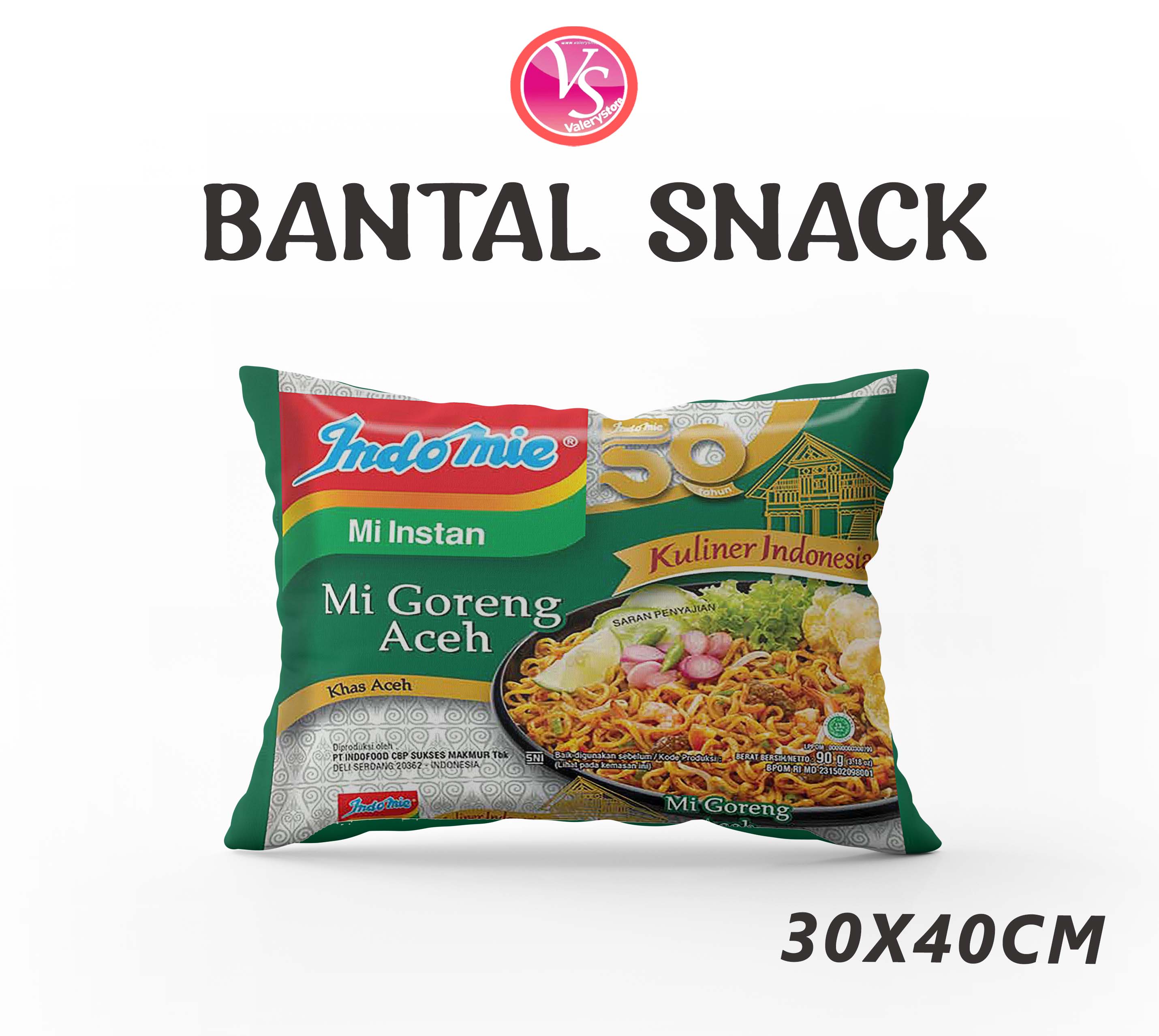 Bantal Snack 2 Sisi uk.30x40cm Motif Indomie Goreng Aceh | Lazada Indonesia