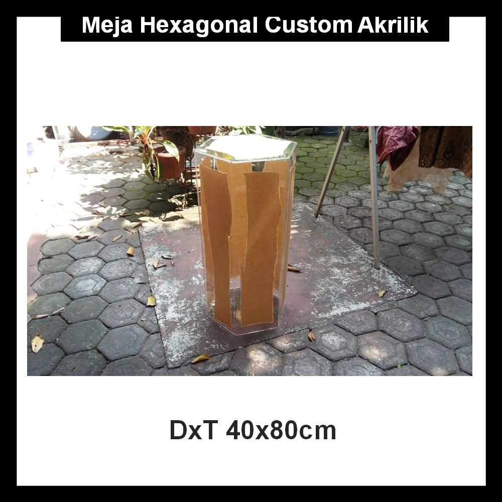 Meja Hexagonal Custom Akrilik DxT 40x80cm | Lazada Indonesia