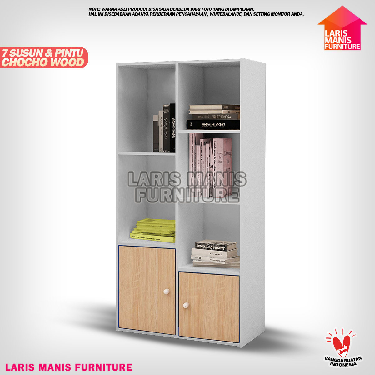 RAK BUKU 7 SUSUN PINTU RSG 7 SUSUN DENGAN PINTU RAK BUKU MINIMALIS RAK ...