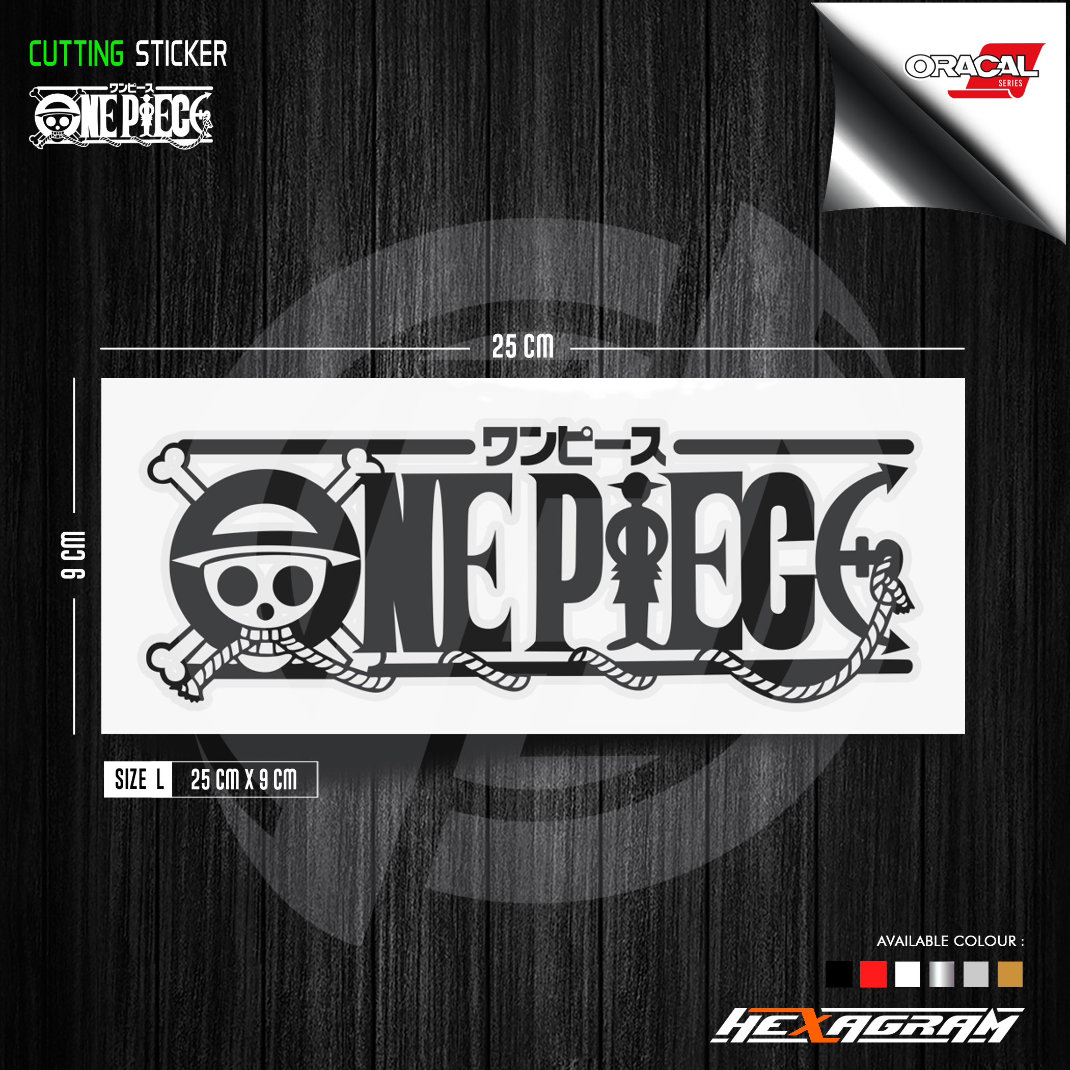 Cutting Sticker Anime ONE PIECE Text Logo | Stiker Anime Logo Text ONE ...