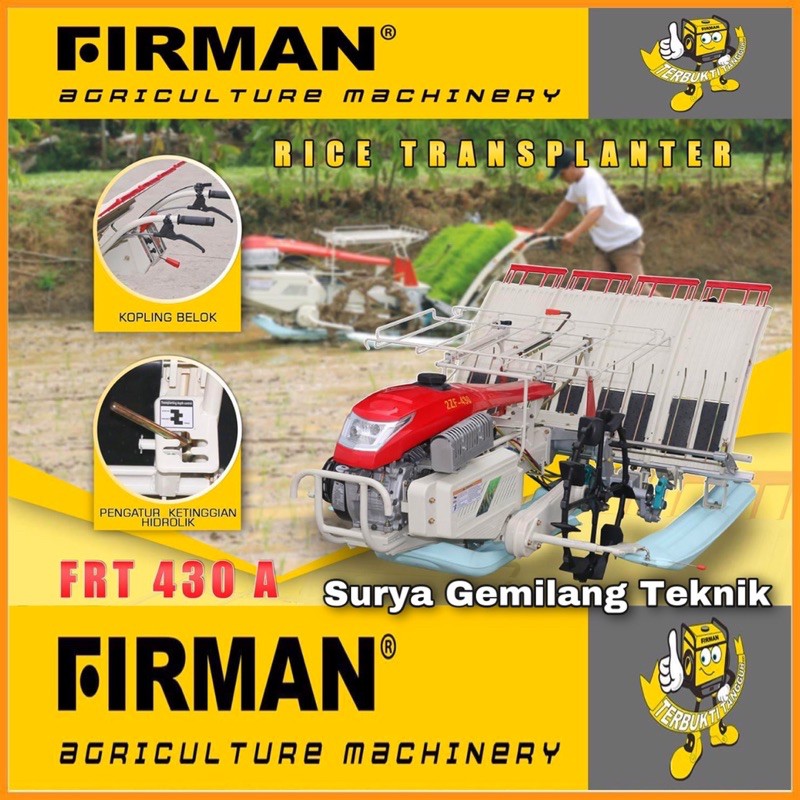 Mesin Tanam Padi Rice Transplanter Firman FRT 430A | Lazada Indonesia