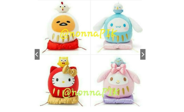 Sanrio Buddha Dharma Sit Plush Doll / Boneka Sanrio Duduk Bantal ...