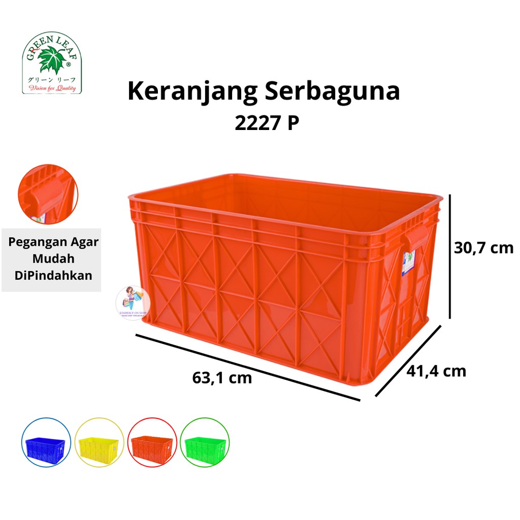 Keranjang Industri Conner Box 2227 P Green Leaf | Lazada Indonesia
