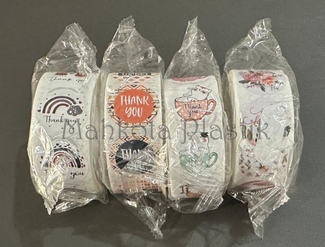 Stiker Thank You 2.5cm isi 500pcs Sticker Lucu Sticker Thank You ...