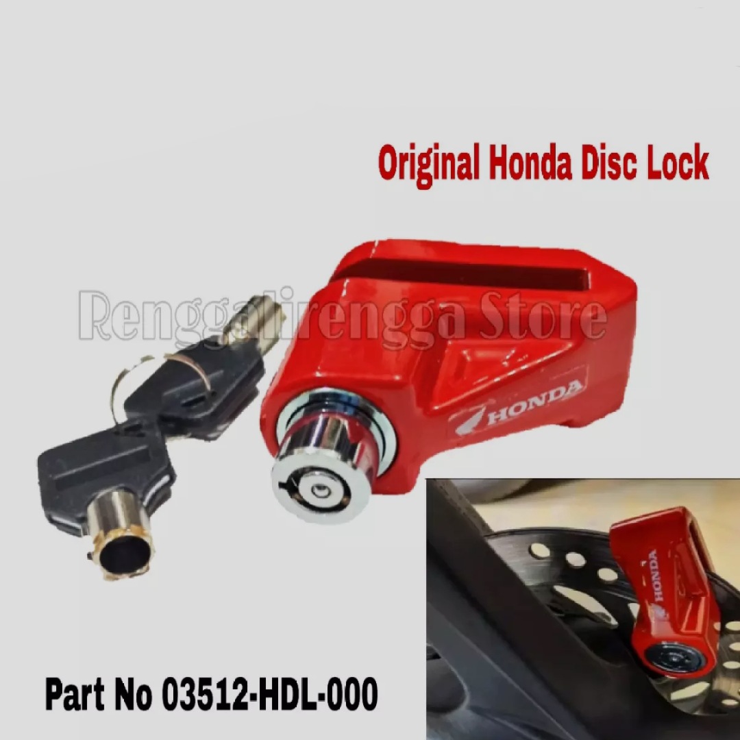 Kunci Cakram Ahm honda Lock safety/Kunci Disc Original Ahm honda/bisa ...