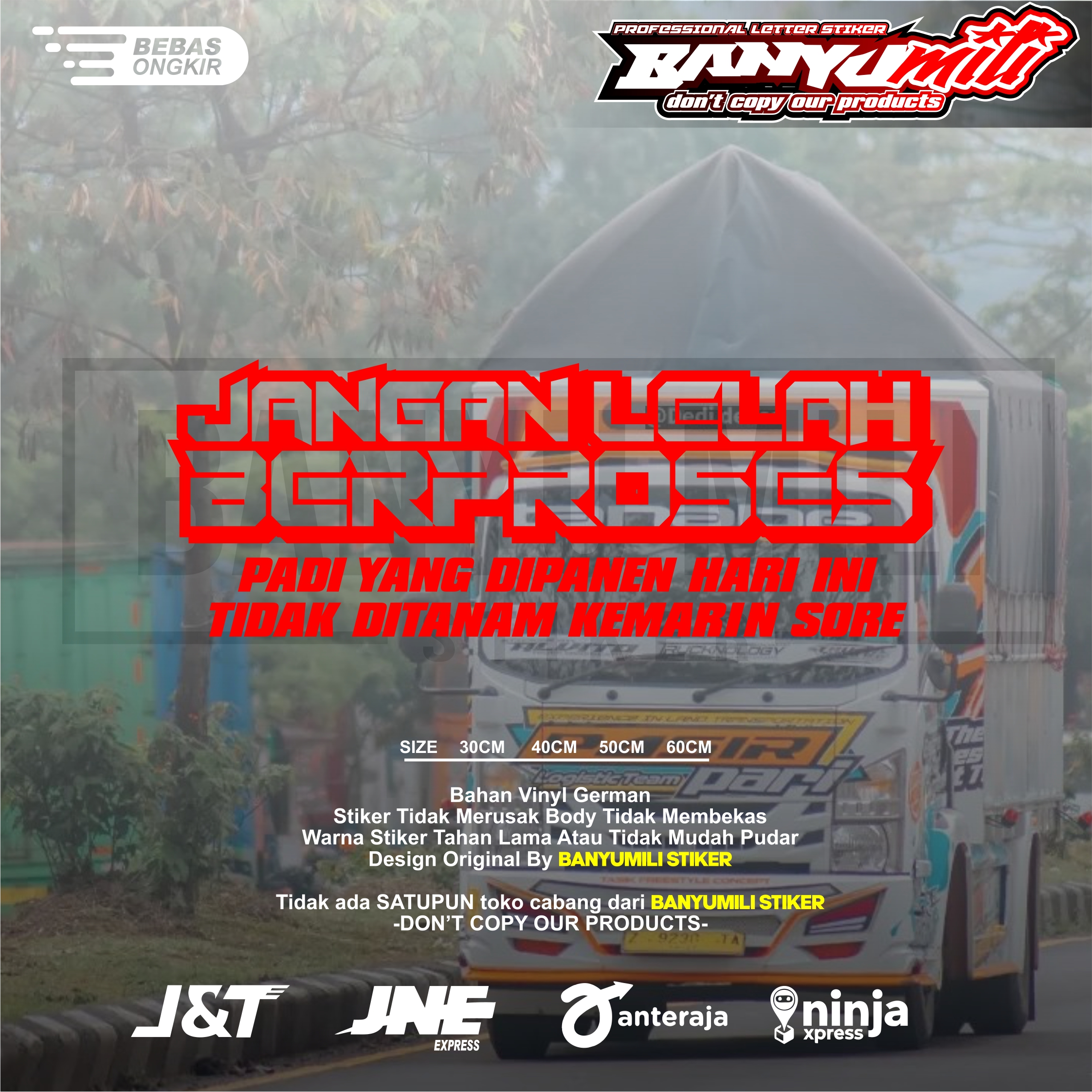 Stiker jangan lelah berproses cutting stiker variasi kaca pintu mobil ...