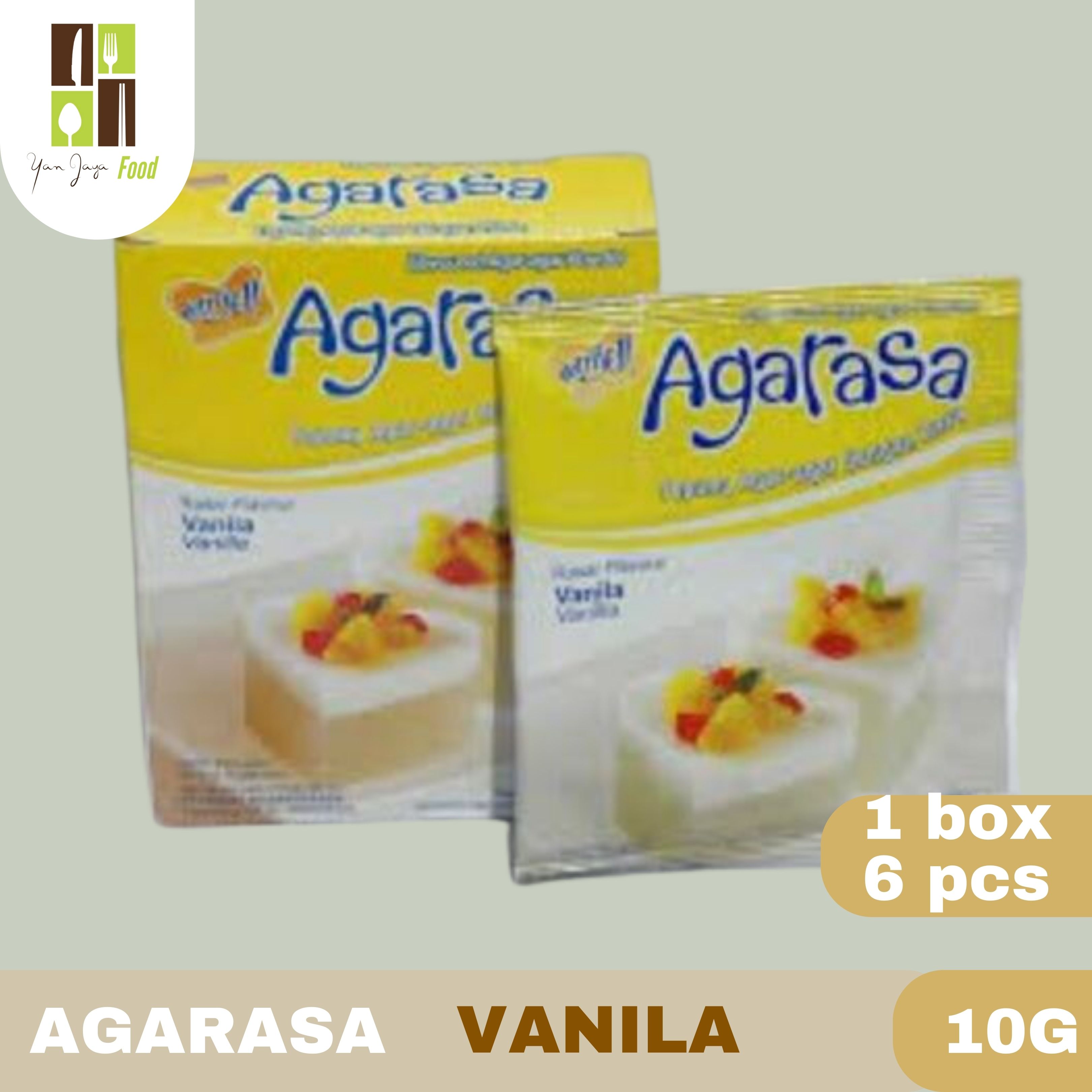 Nutrijel Agarasa/Agar-Agar Rasa Coklat/Vanila/Strawberry/Melon BOX/6PCS ...