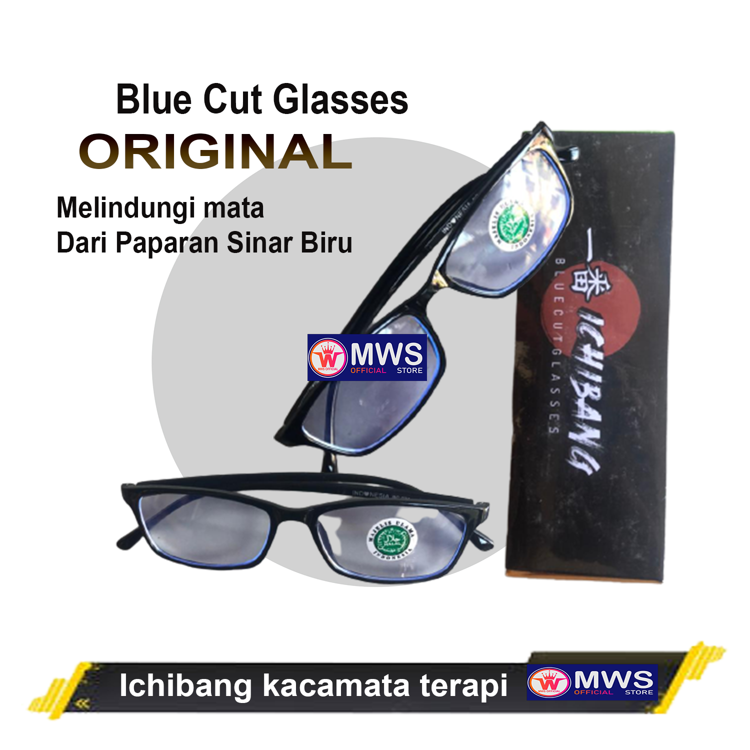 ICHIBANG BLUE CUT GLASSES KACAMATA TERAPI SEHAT mws official store | Lazada Indonesia