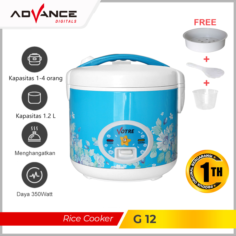 Advance Rice Cookers 1.2L G12 350 Watt Garansi 1 Tahun | Lazada Indonesia